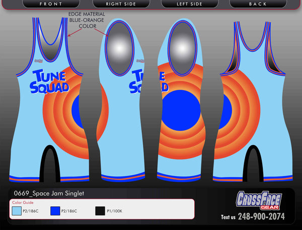 Space Jam Full Sublimated Singlet – crossfaceGEAR