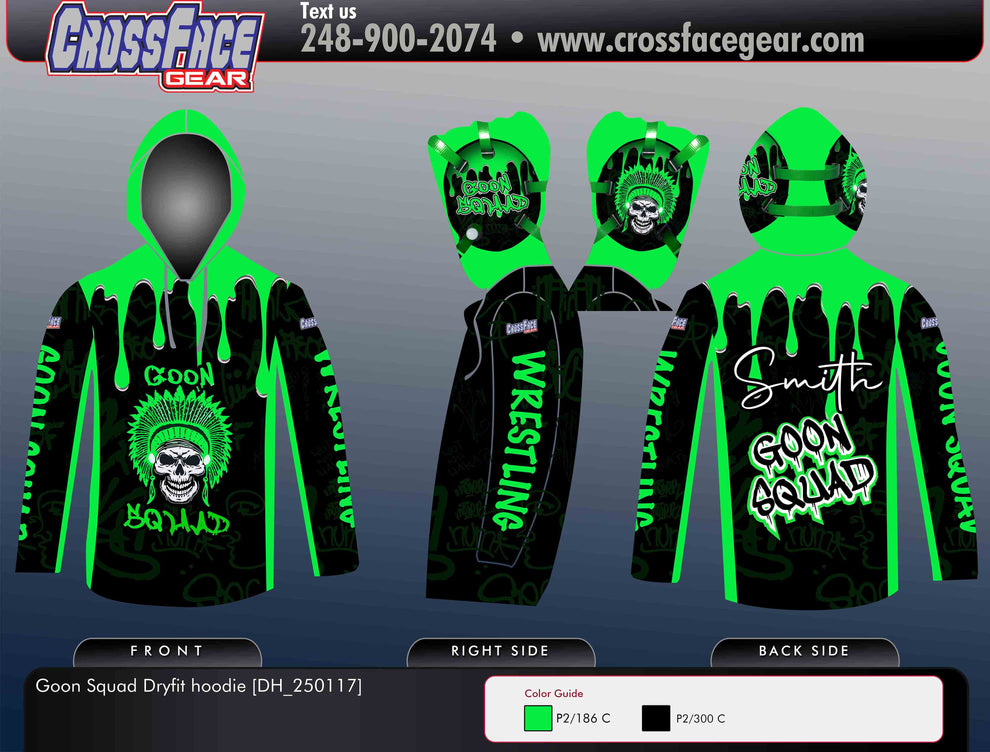 Goon Squad Full Sublimated Dryfit Hoodie – crossfaceGEAR