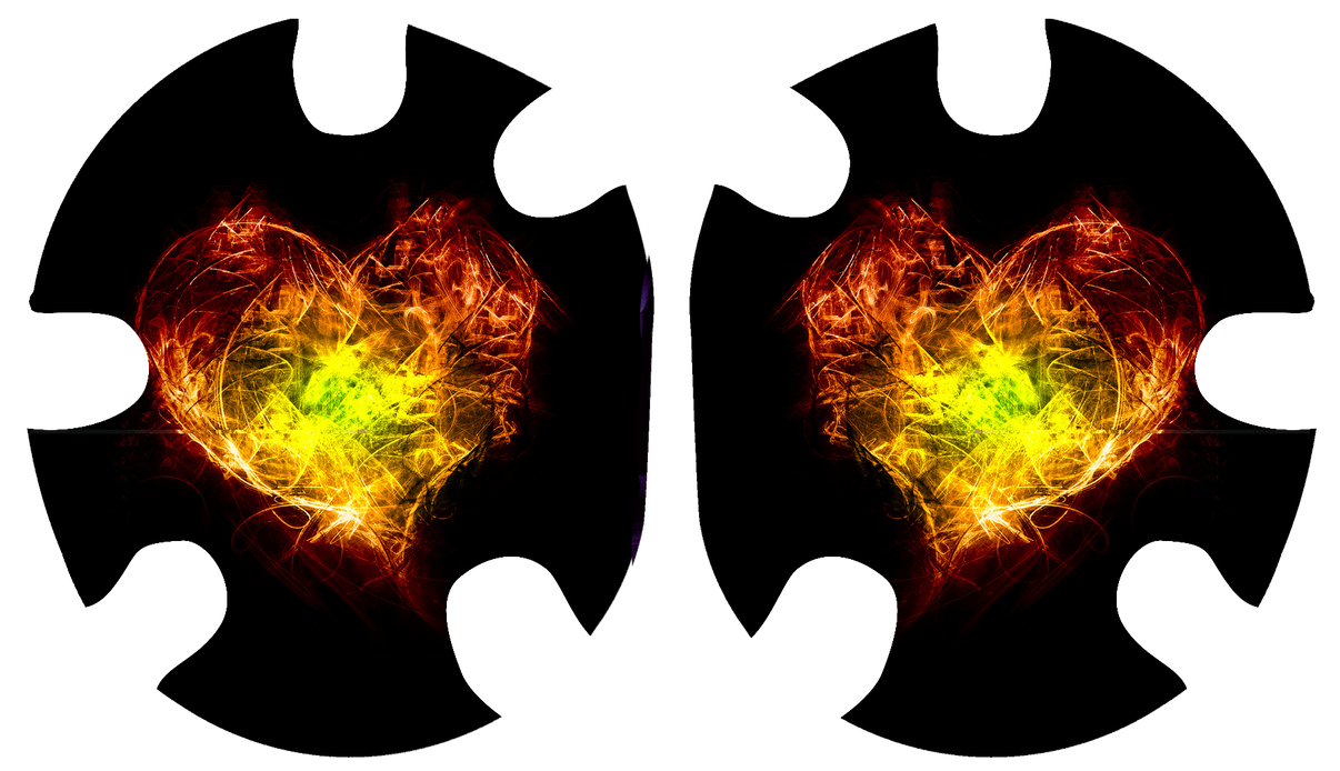 Flame Heart Headgear Decal – crossfaceGEAR